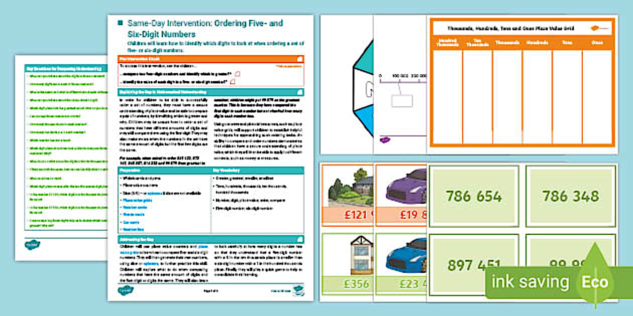 👉 Year 5 Maths Intervention: Ordering 5- and 6-Digit Numbers