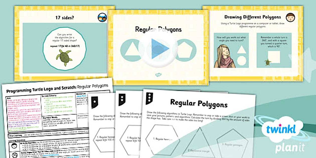 Computing Programming Turtle Logo And Scratch Regular Polygons Year 3