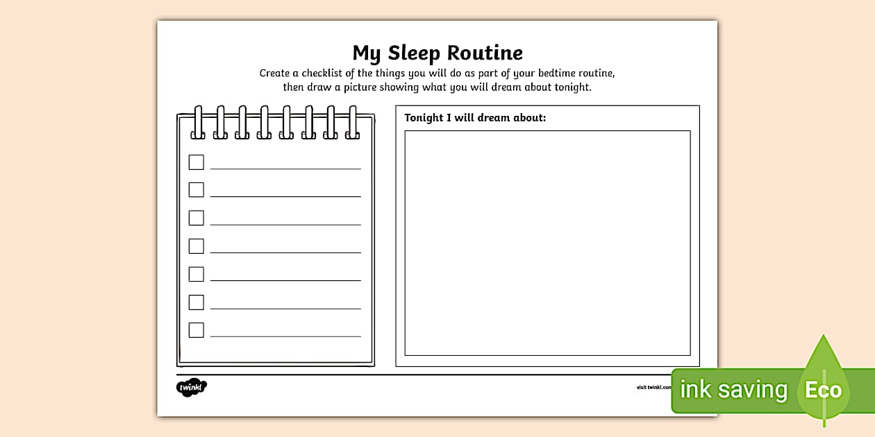My Sleep Routine Checklist (teacher made) - Twinkl