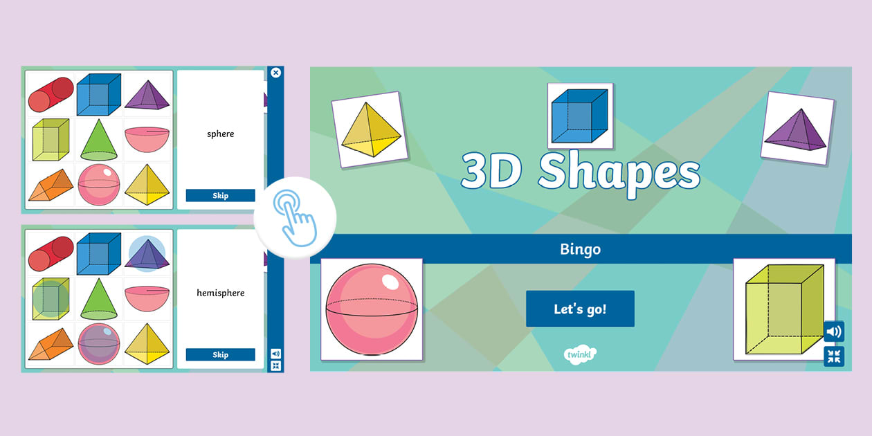👉 3D Shapes Interactive Bingo - KS1 - Maths - Twinkl