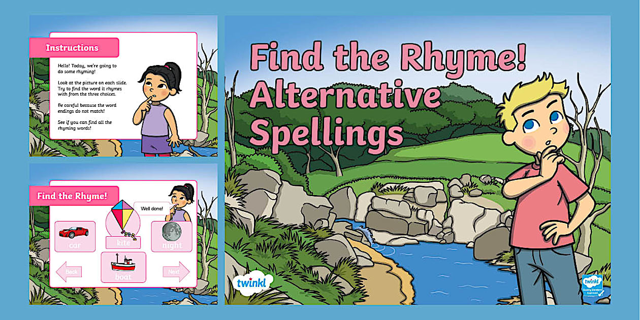 Find the Rhyme! Alternative Spellings PowerPoint Game