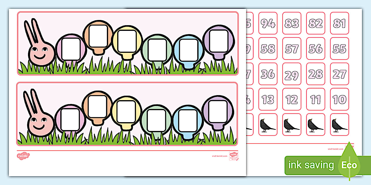 👉 KS1 Maths Caterpillar Count Backwards in Ones Game
