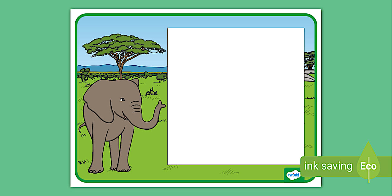 Elephant Photo Frame (teacher made) - Twinkl