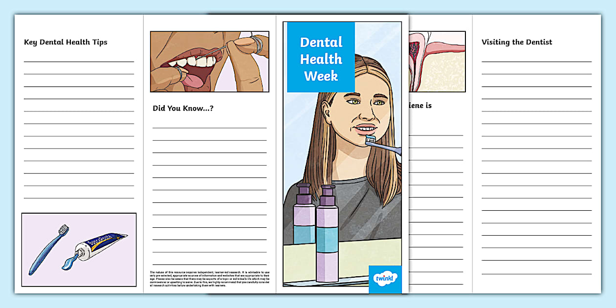 Dental Health Week Leaflet Template (teacher made) - Twinkl