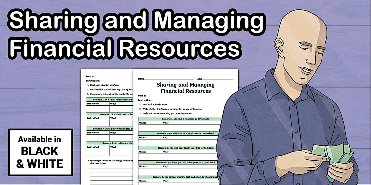 Sharing and Managing Financial Resources Activity Sheet