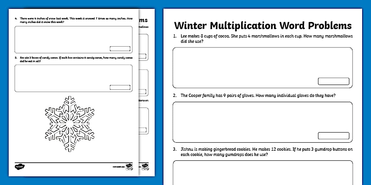 Winter Word Problems | Winter Season | Twinkl USA - Twinkl