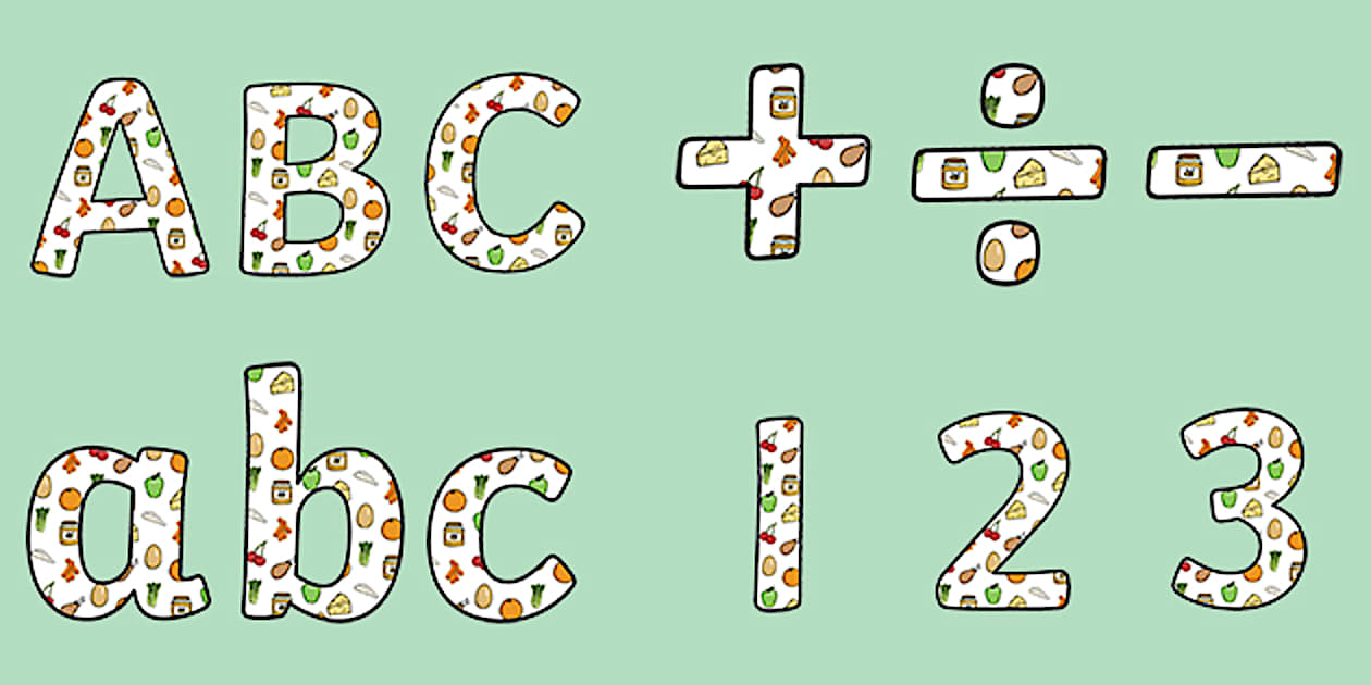 Cursive Healthy Eating Display Lettering (teacher made)