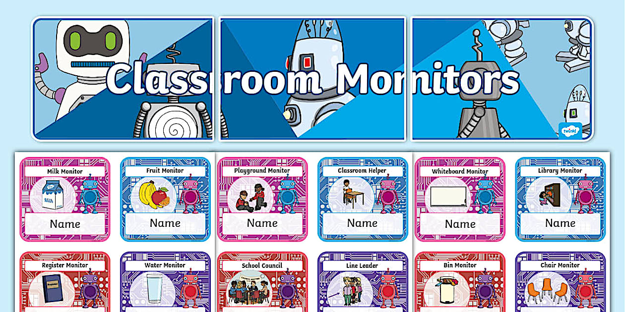 Robots Classroom Monitors Pack (teacher made) - Twinkl