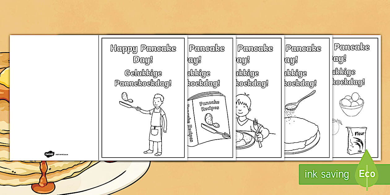 Happy Pancake Day Greetings Cards (teacher made) - Twinkl