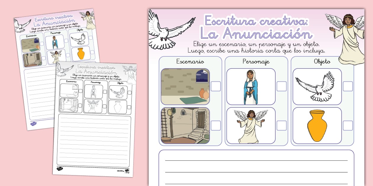Ficha de actividad: Escritura creativa - La Anunciación