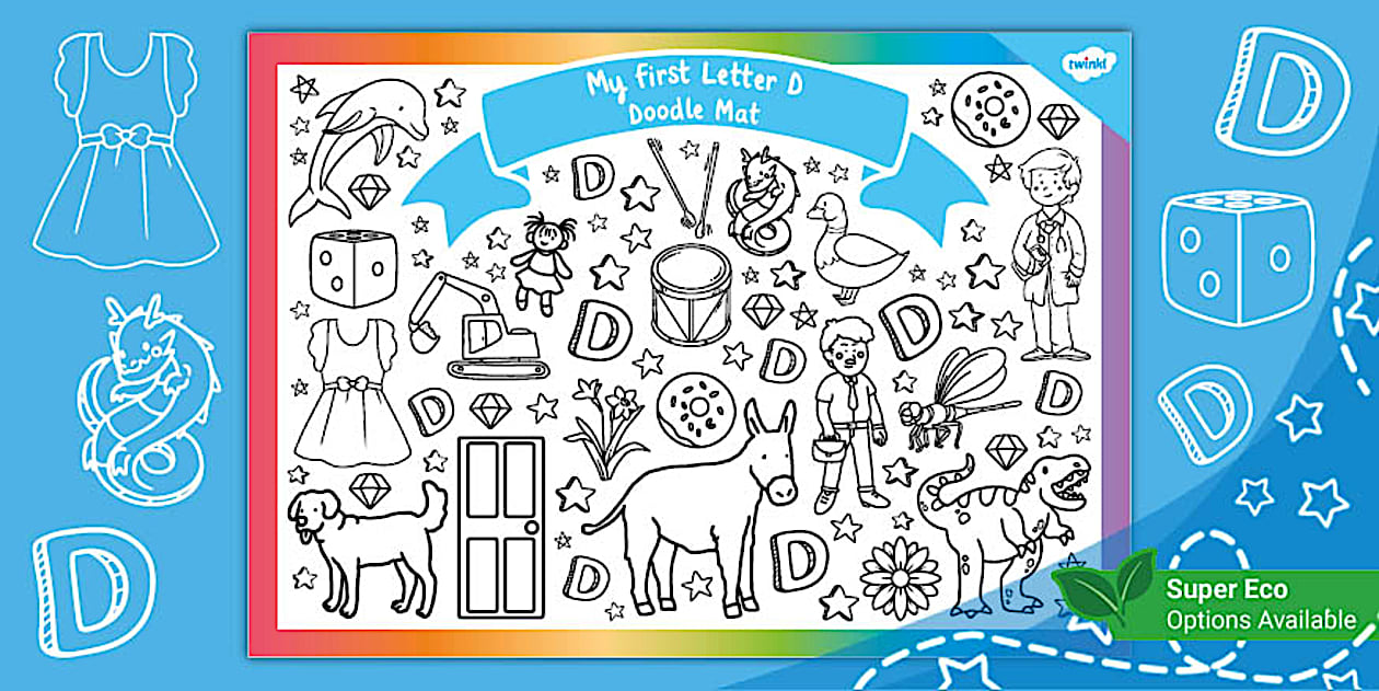 Letter D Doodle Mat | Parents Home Teaching Activity