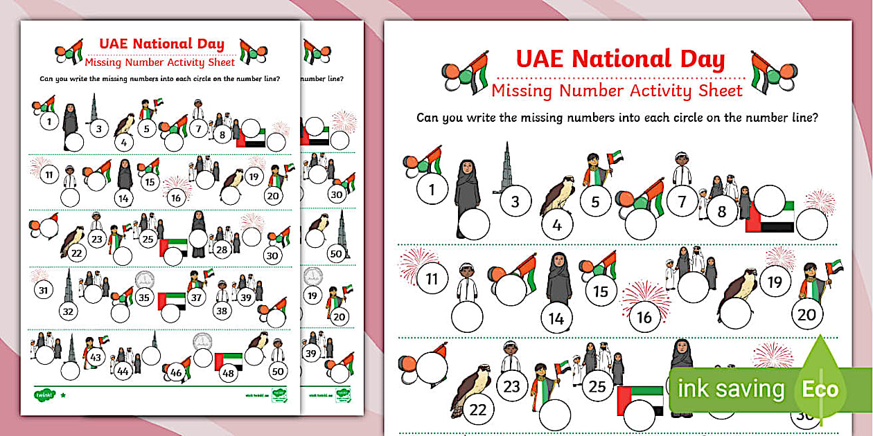 National Day Missing Number Activity (teacher made) - Twinkl