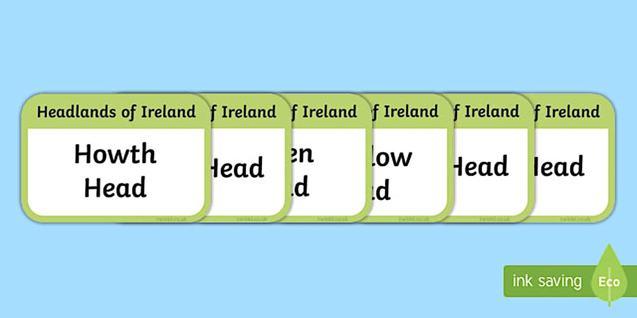 Headlands of Ireland Flashcards (Teacher-Made) - Twinkl