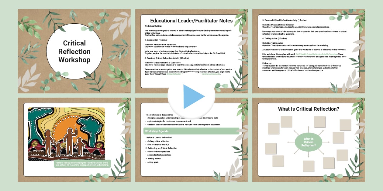 Critical Reflection Workshop Powerpoint (teacher made)