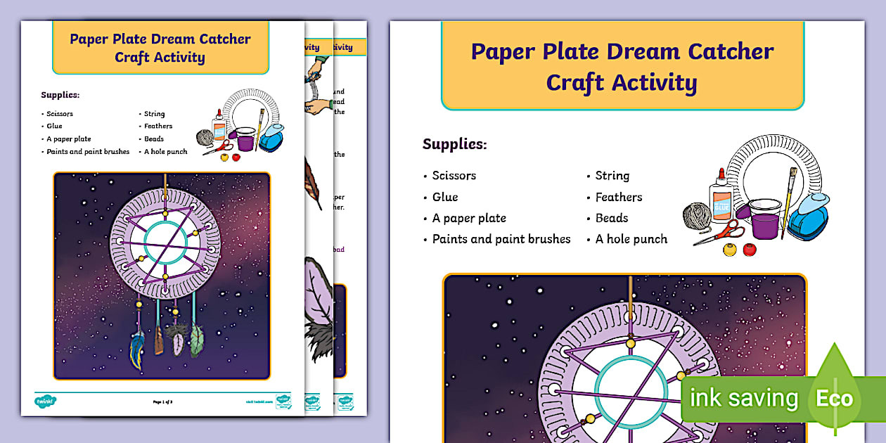Free Paper Plate Dream Catcher Craft for Kids: Download now!