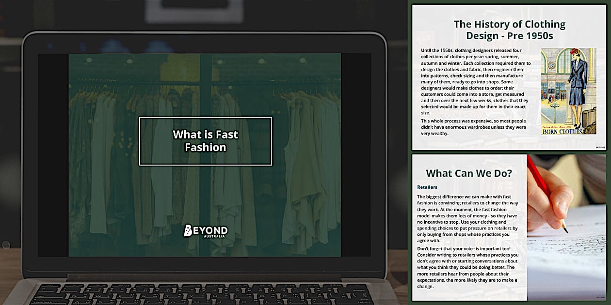 Fast Fashion Meaning PowerPoint - Beyond Secondary - Twinkl