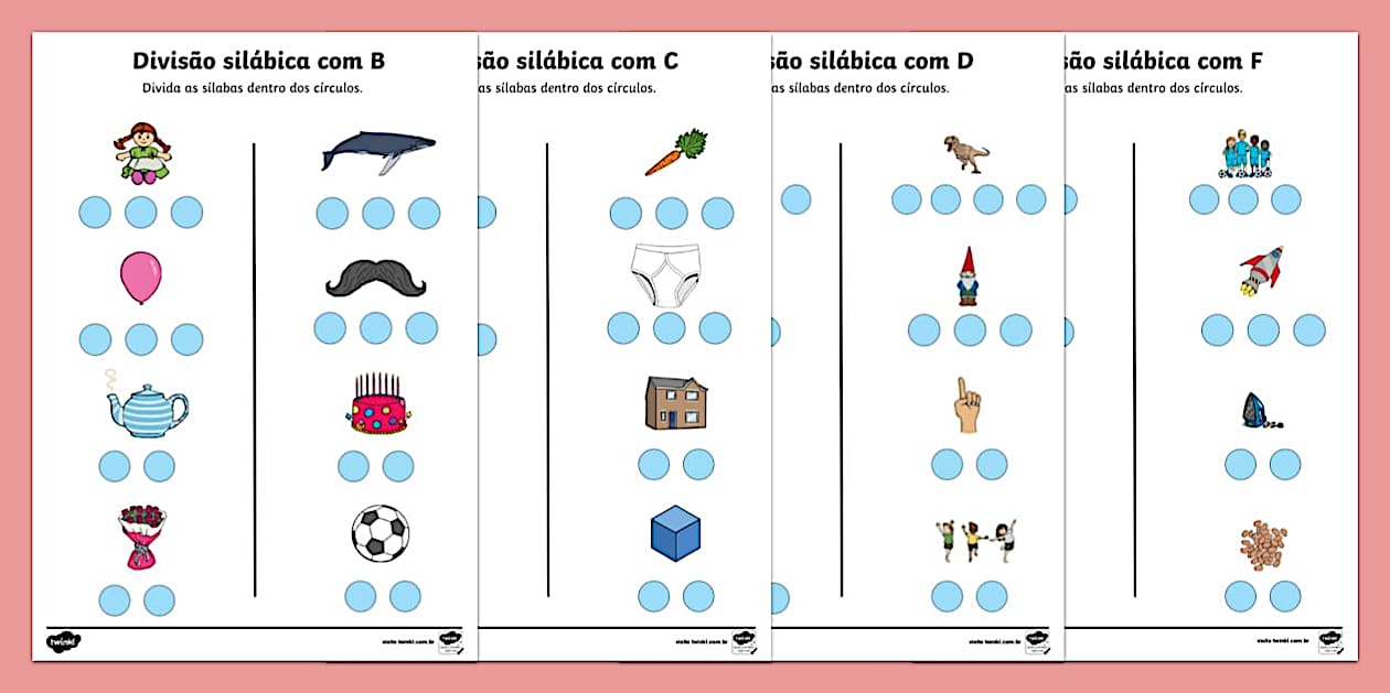 Pack de divisão silábica (Hecho por educadores) - Twinkl