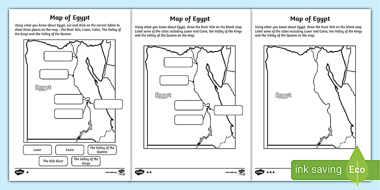 Ancient Egypt Map Worksheet – History (teacher made)