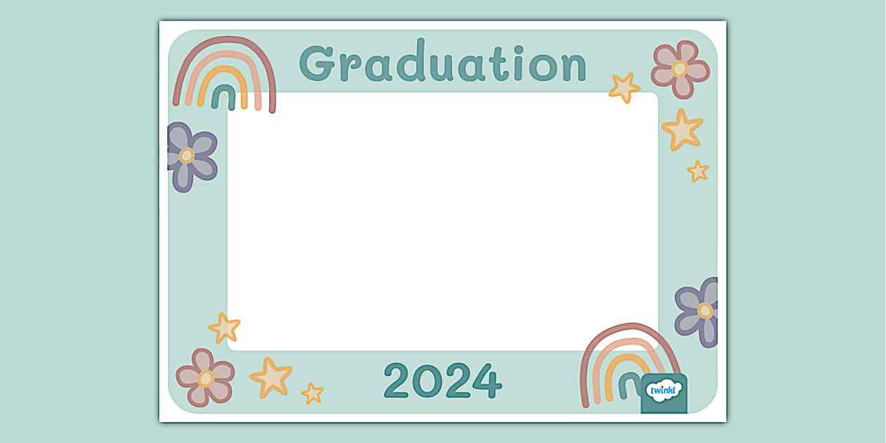 Muted Rainbow Graduation Photo Frame | Twinkl (Teacher-Made)