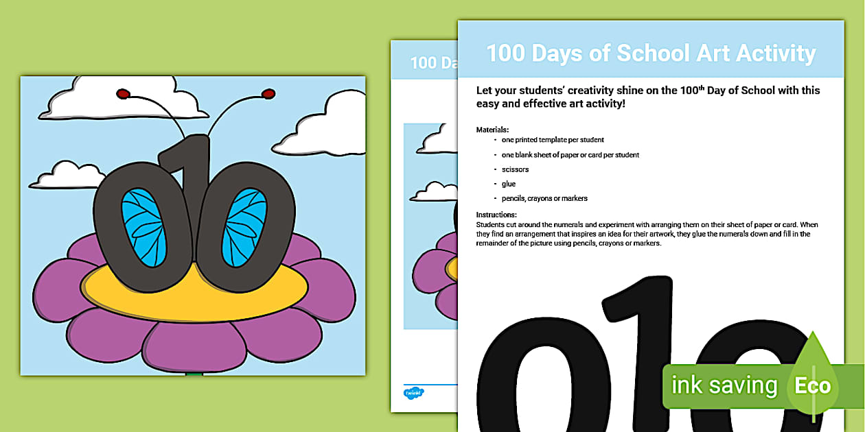 100 Days of School Art Activity | Creative Resource | Twinkl
