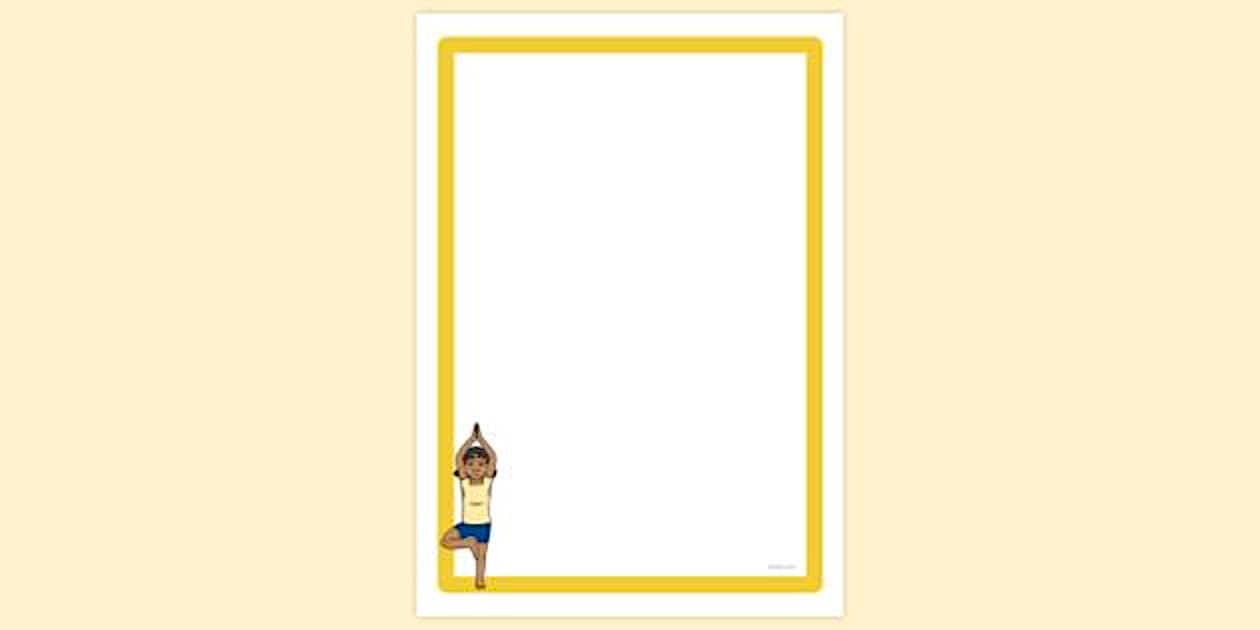 Morning Yoga Page Border