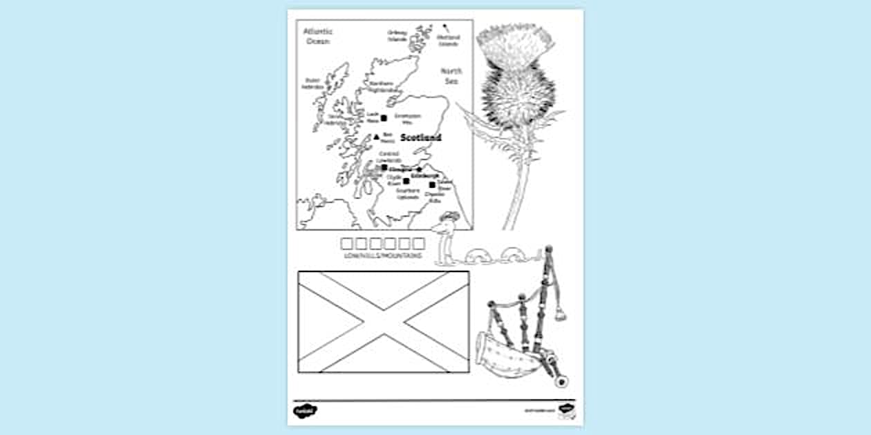 Scotland Colouring Pages | Twinkl Resources (teacher made)