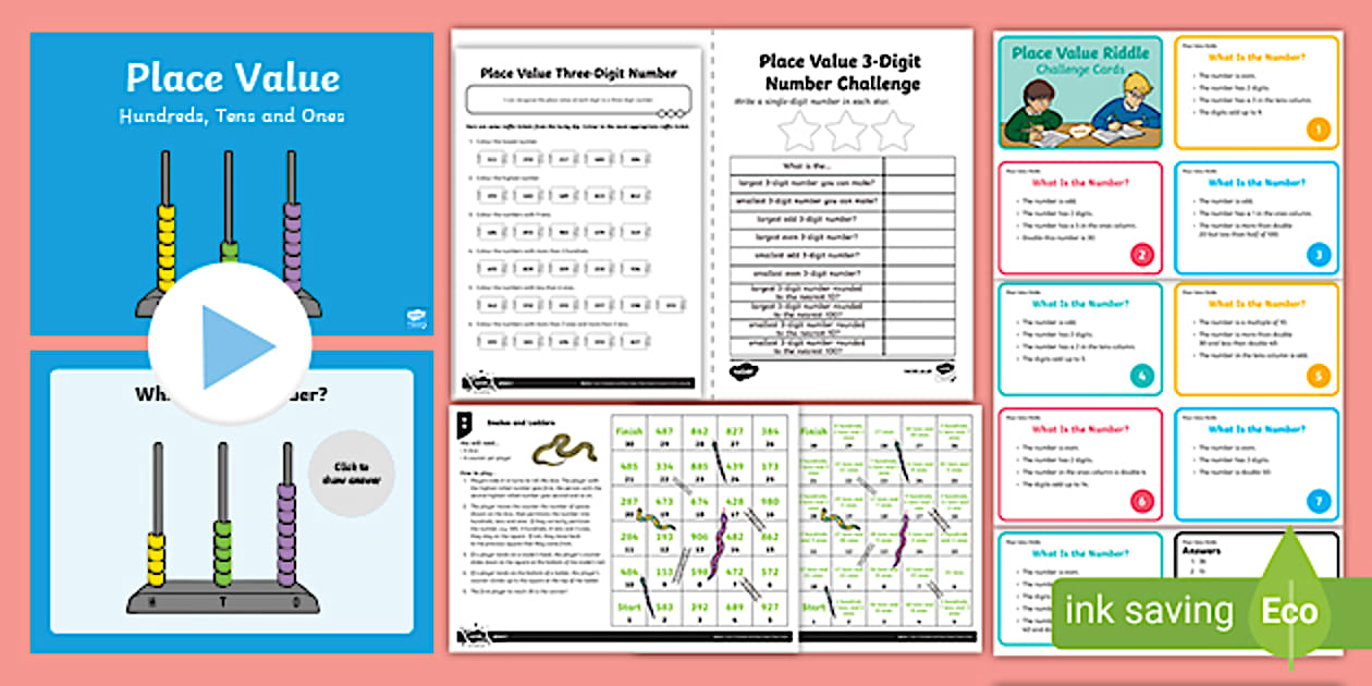 Maths First/Second Class Place Value Pack 2 - Twinkl