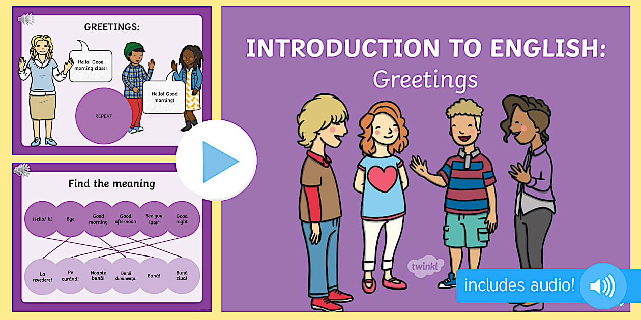 Forme de salut în limba engleză PowerPoint audio - Twinkl