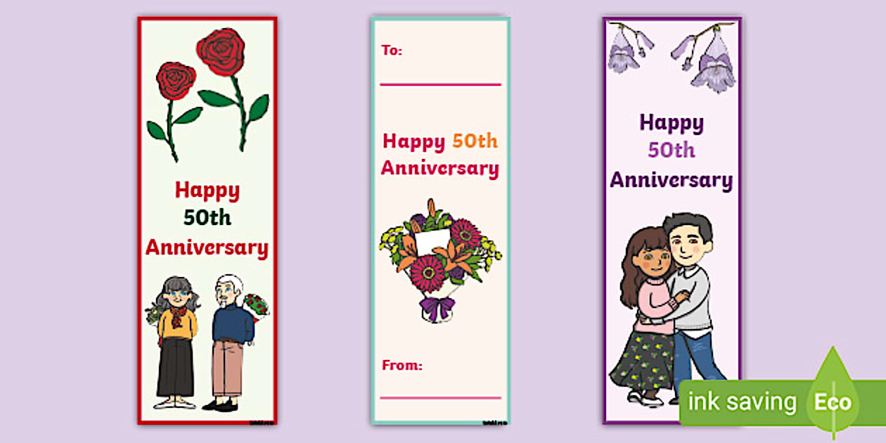 50th Anniversary Bookmark Pack – Display Bookmarks – Twinkl
