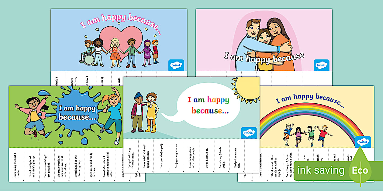 KS1 Positive Affirmation Strips for Children - Wellbeing