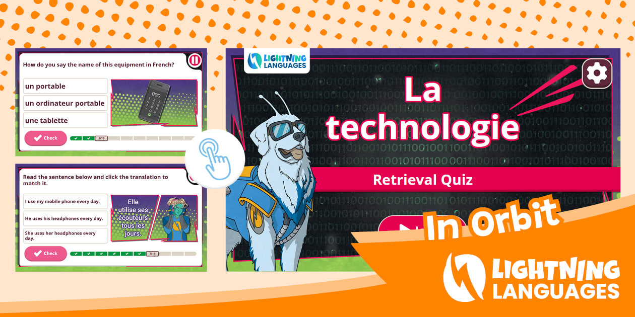 👉 French Technology Interactive Quiz - Lightning Languages