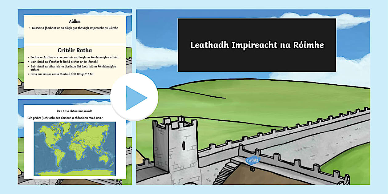 Leathadh Impireacht na Róimhe PowerPoint