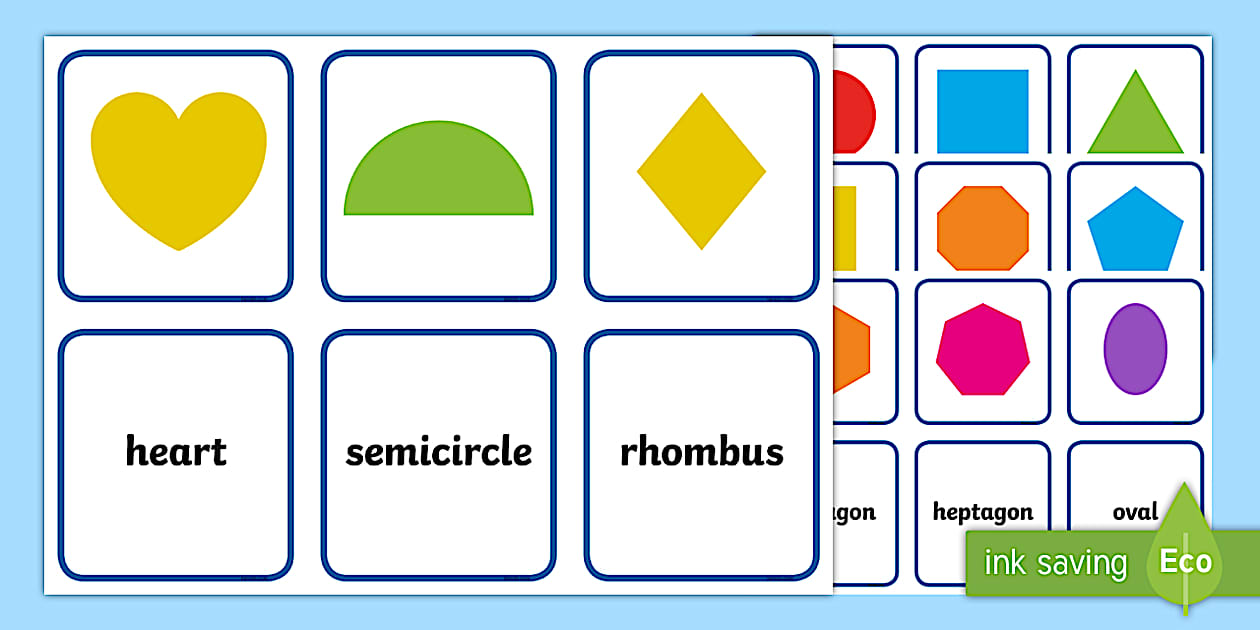 2D Shape Matching Cards (teacher made) - Twinkl