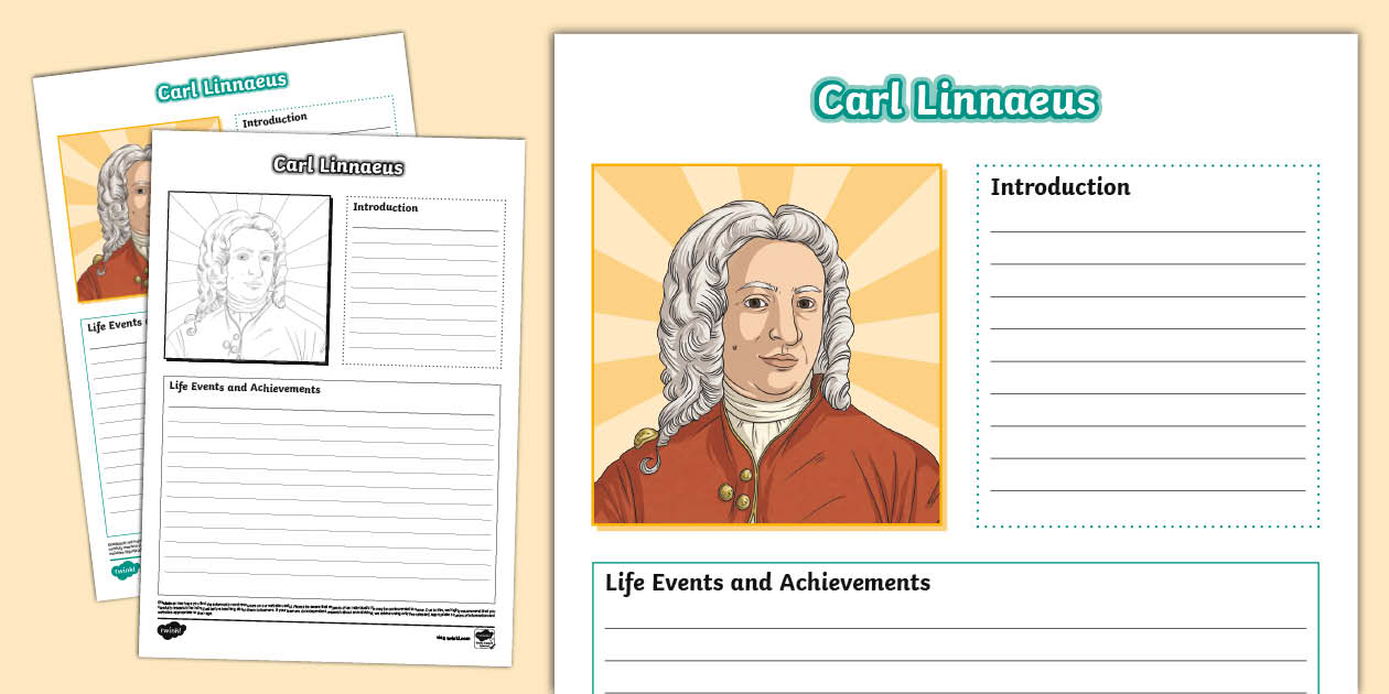 Carl Linnaeus Biography Template (Teacher-Made) - Twinkl