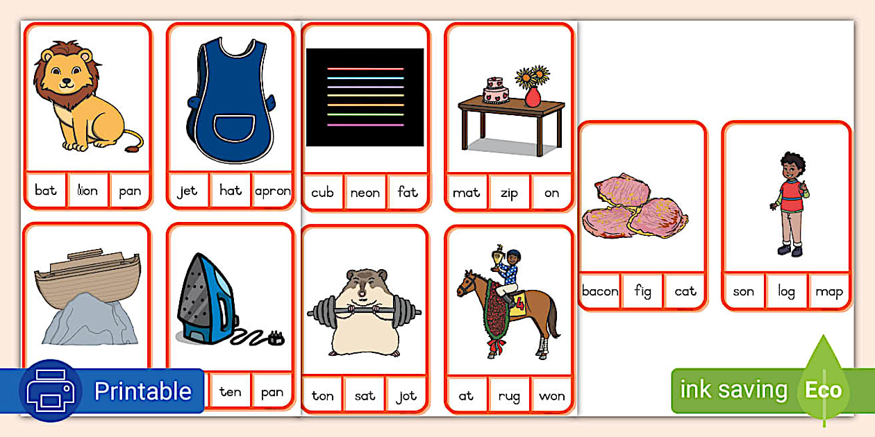 Grade 1 Phonics: -on sound peg card activity