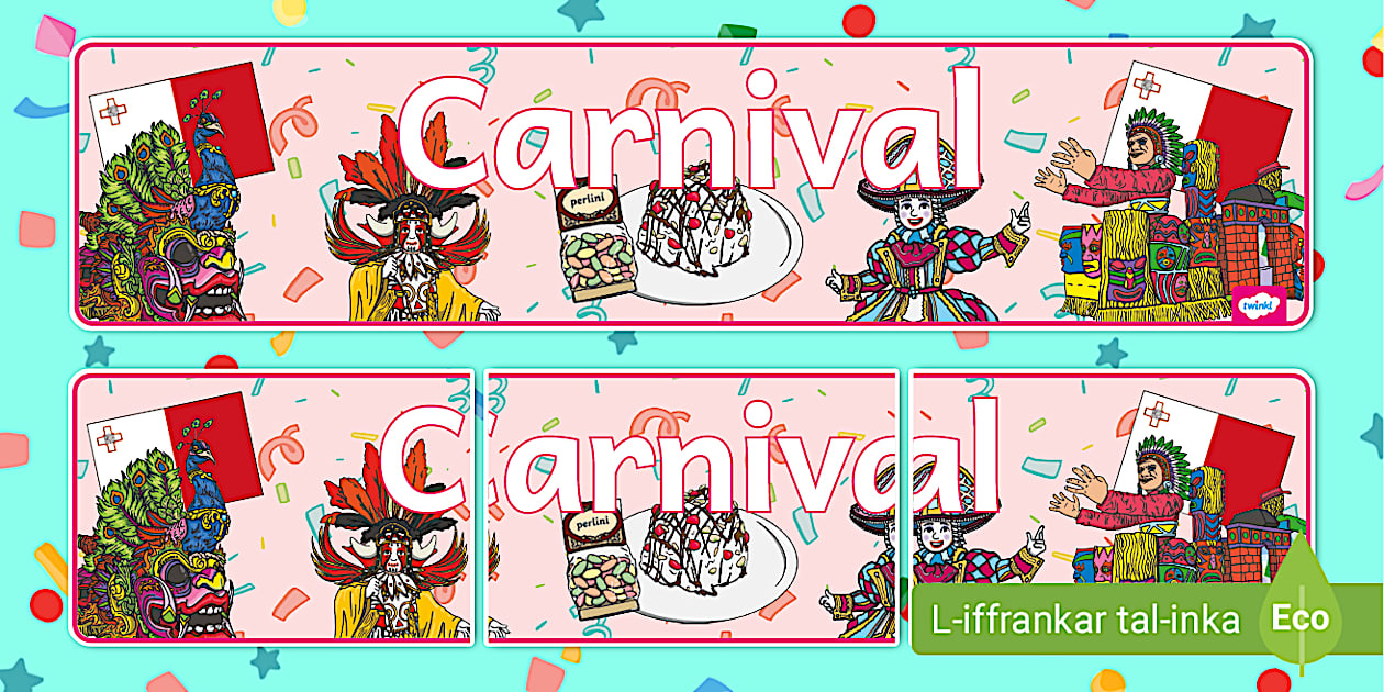 Malta Carnival Banner (teacher made) - Twinkl