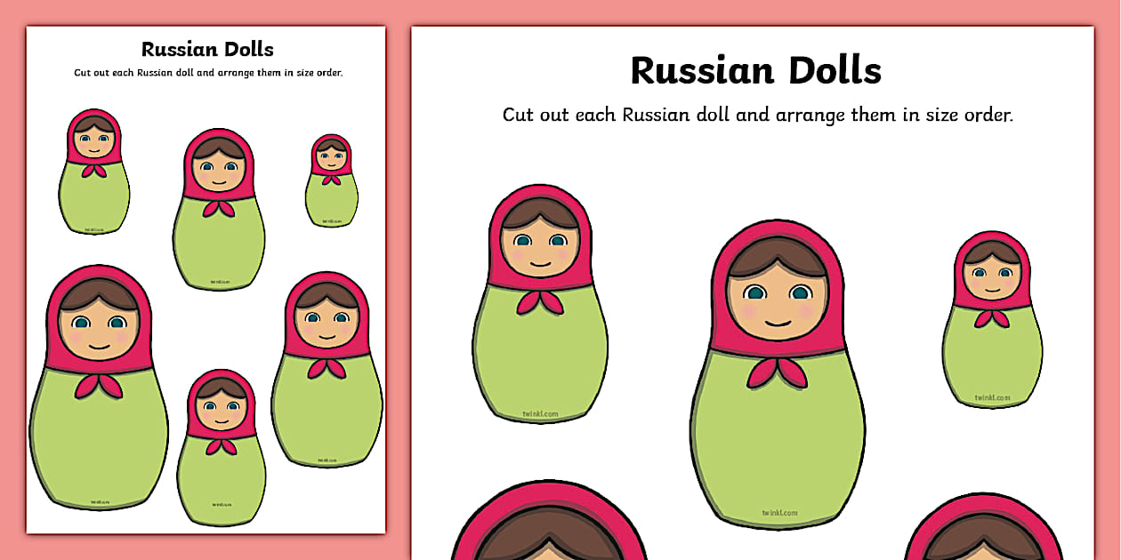 👉 Russian Doll Size Ordering Activity - Twinkl