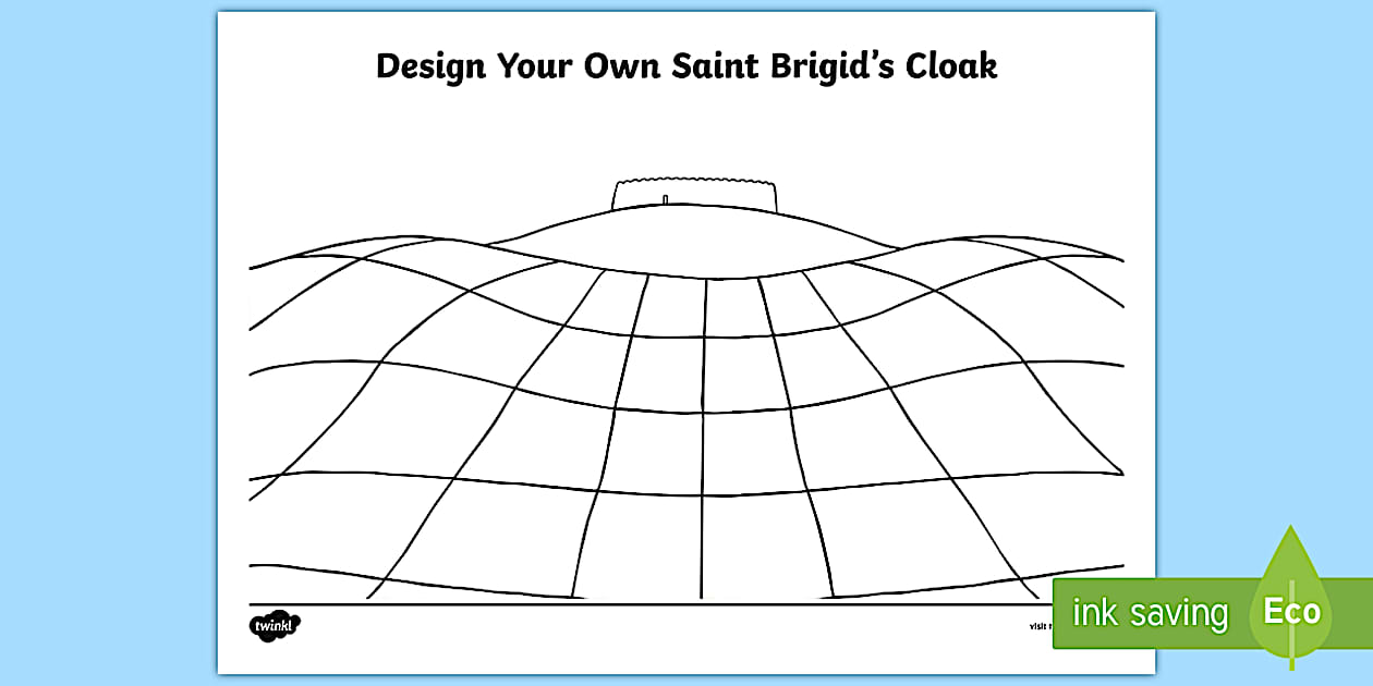 Design Your Own St Brigid's Cloak Worksheet (teacher made)