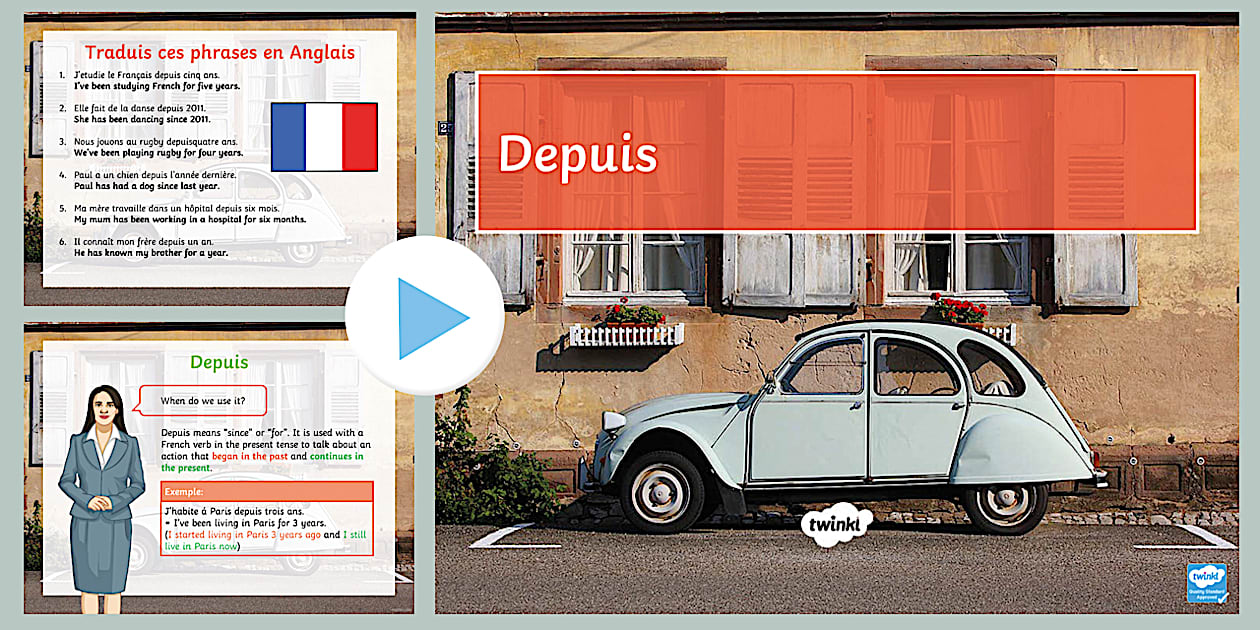 Depuis présentation French (Teacher-Made) - Twinkl