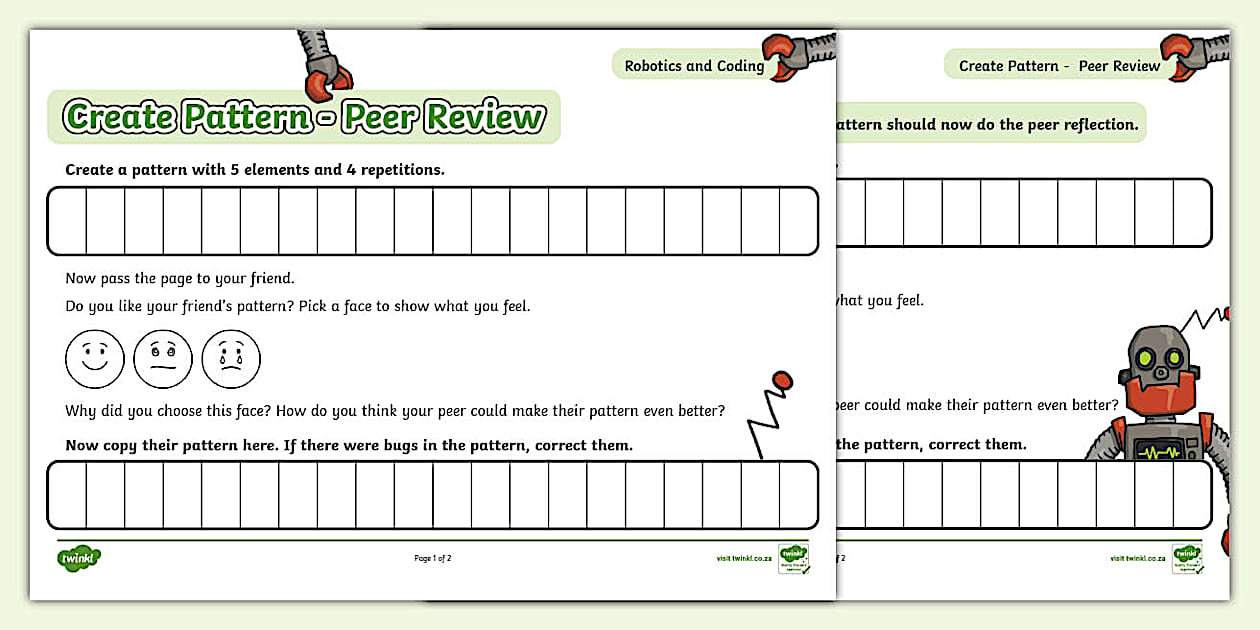 Robotics and Coding Pattern Debugging - Peer Reflection
