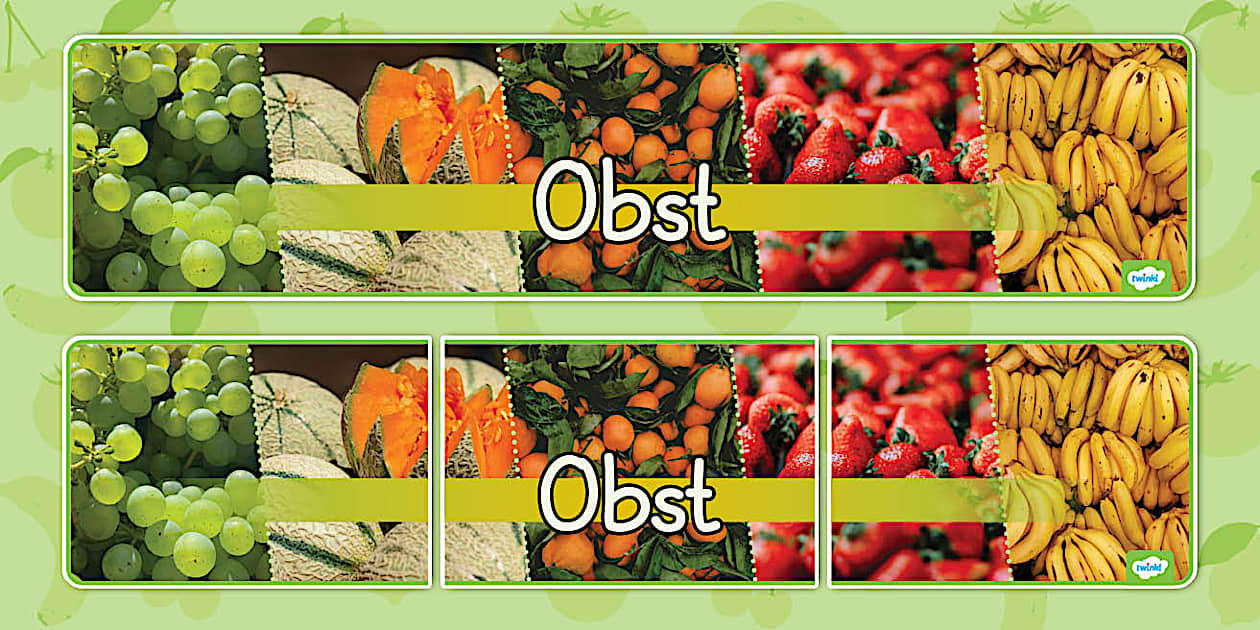 Obst - Banner (Teacher-Made) - Twinkl