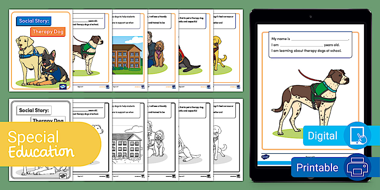 Social Story: Therapy Dog for Special Education - Twinkl