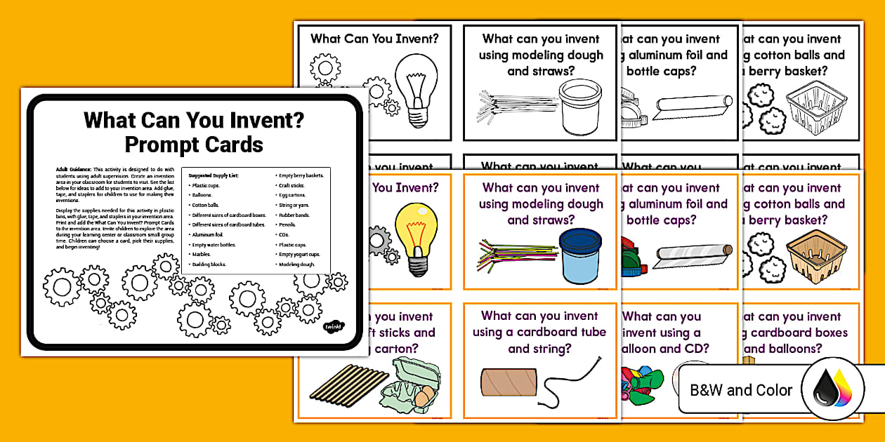 Early Childhood: What Can You Invent? Prompt Cards - Twinkl