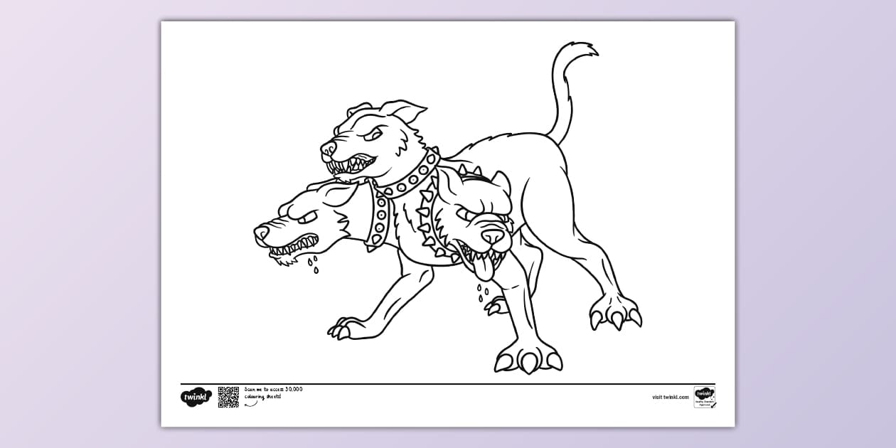 Cerberus Colouring Sheet | Colouring Sheets (teacher made)