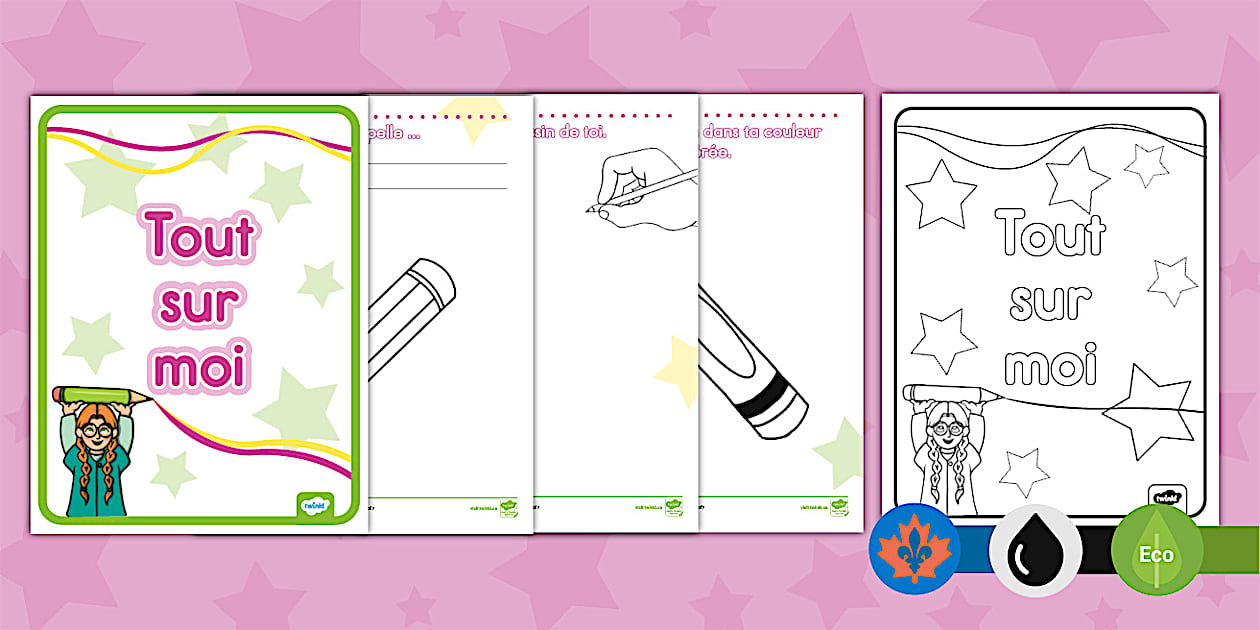 Primary All About Me Booklet French