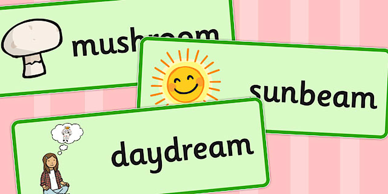 Cursive Two Syllable Final M Sound Word Cards (teacher made)