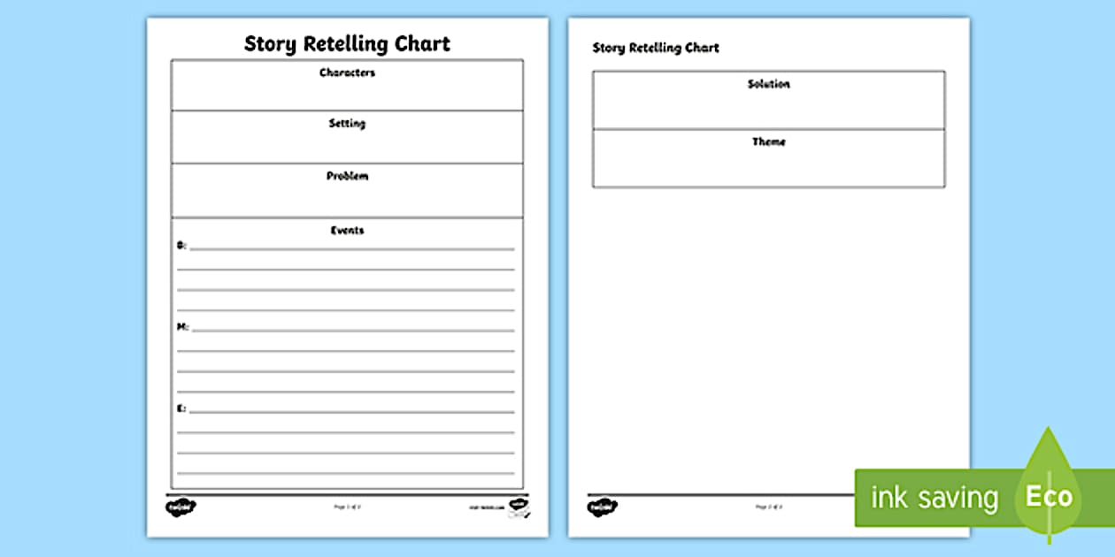 Story Retelling Graphic Organizer - English Resource - Twinkl