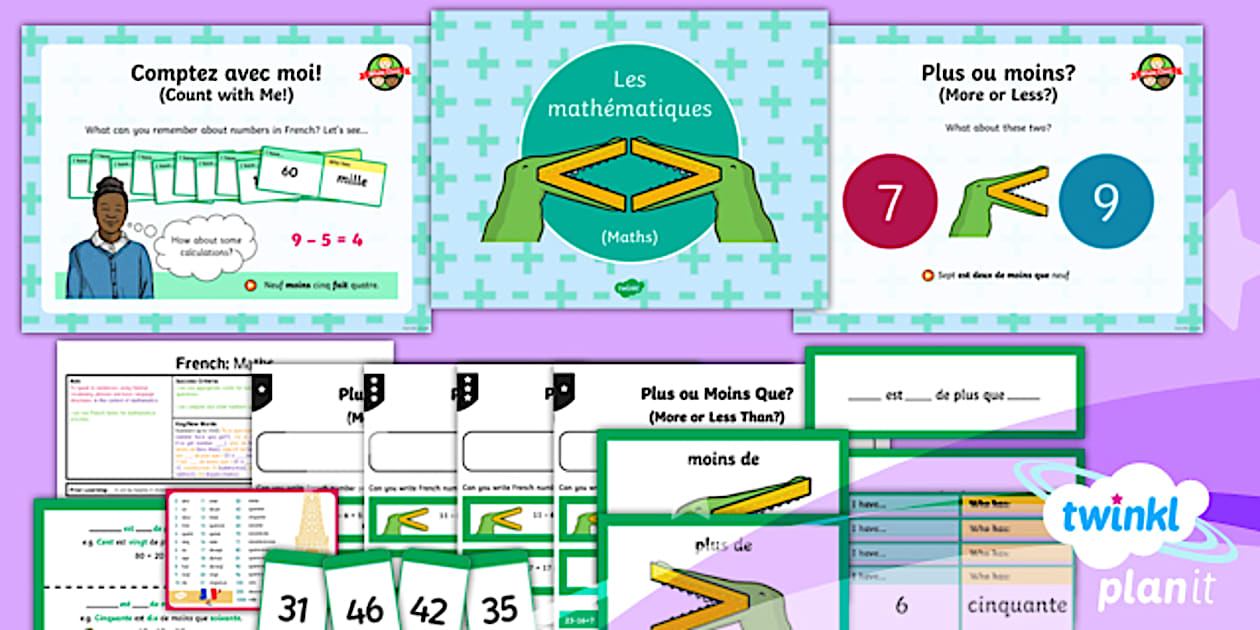 French games for kids - Maths Lesson Pack (teacher made)