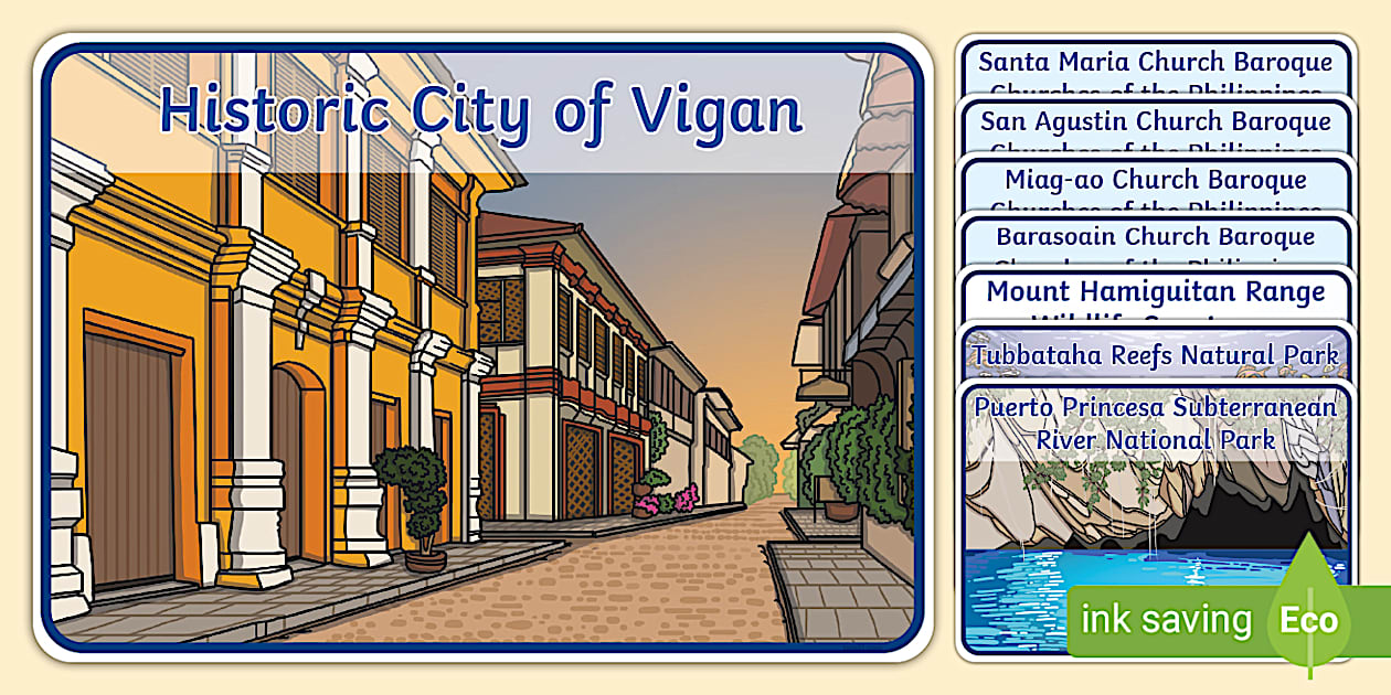 Philippines UNESCO World Heritage Sites Display | Twinkl