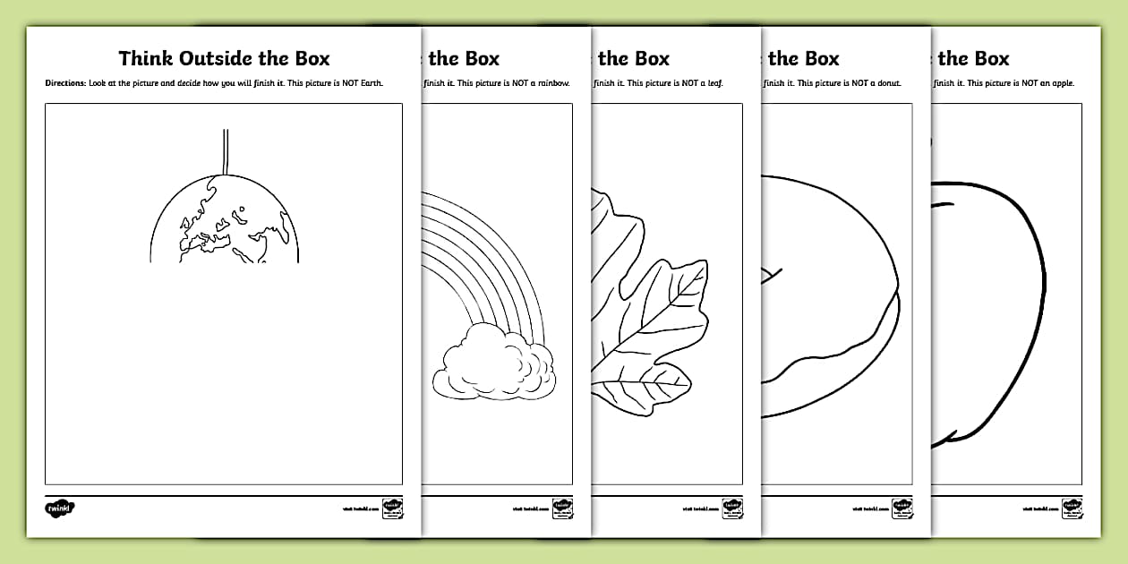 Think Outside the Box Drawing Activity (teacher made)